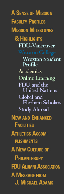 Mission Milestones & Highlights— Wroxton College